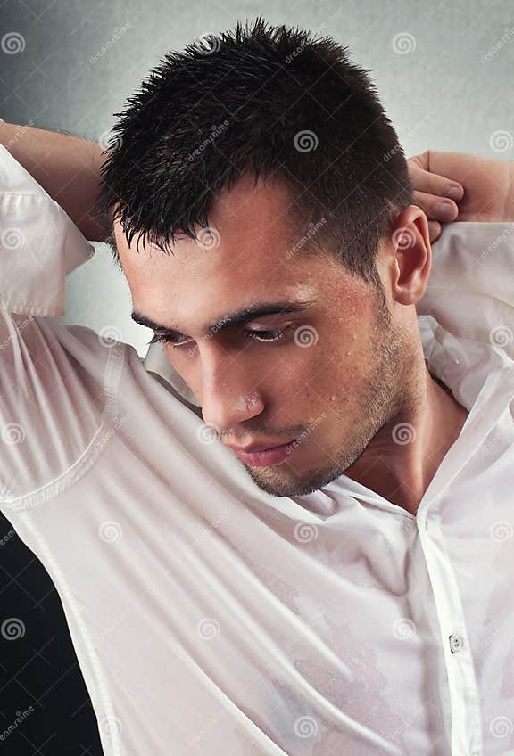 Soak Wet Young Handsome Men Stock Photo - Image of adult, erotic: 23204660