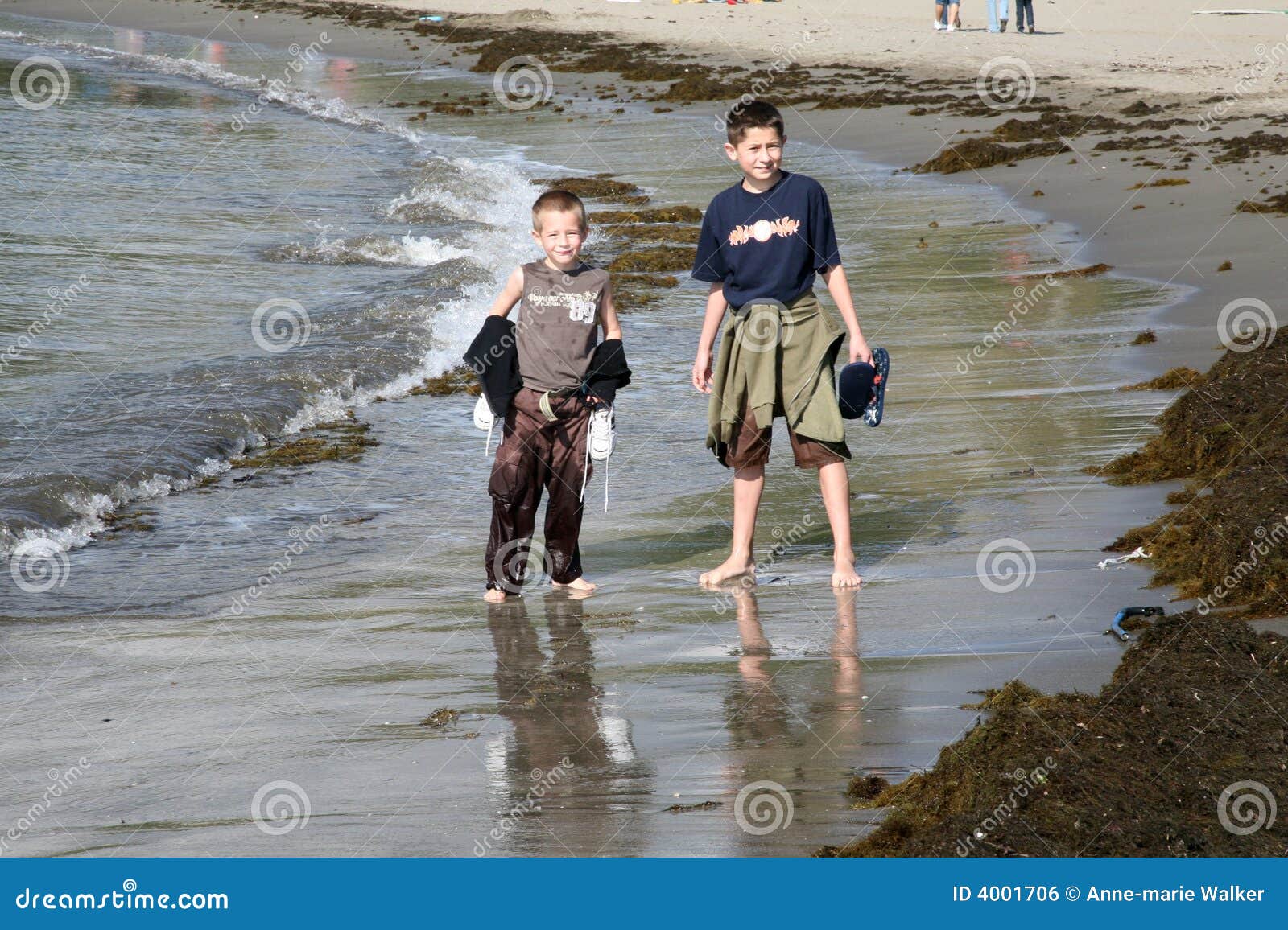 Soaked stock photo. Image of waves, sand, boys, water - 4001706