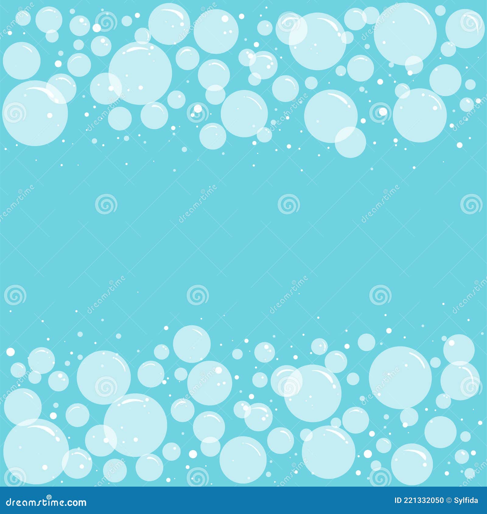 Soap Abstract Vector Frame, Foam Bubble Border, Suds Pattern. Laundry ...