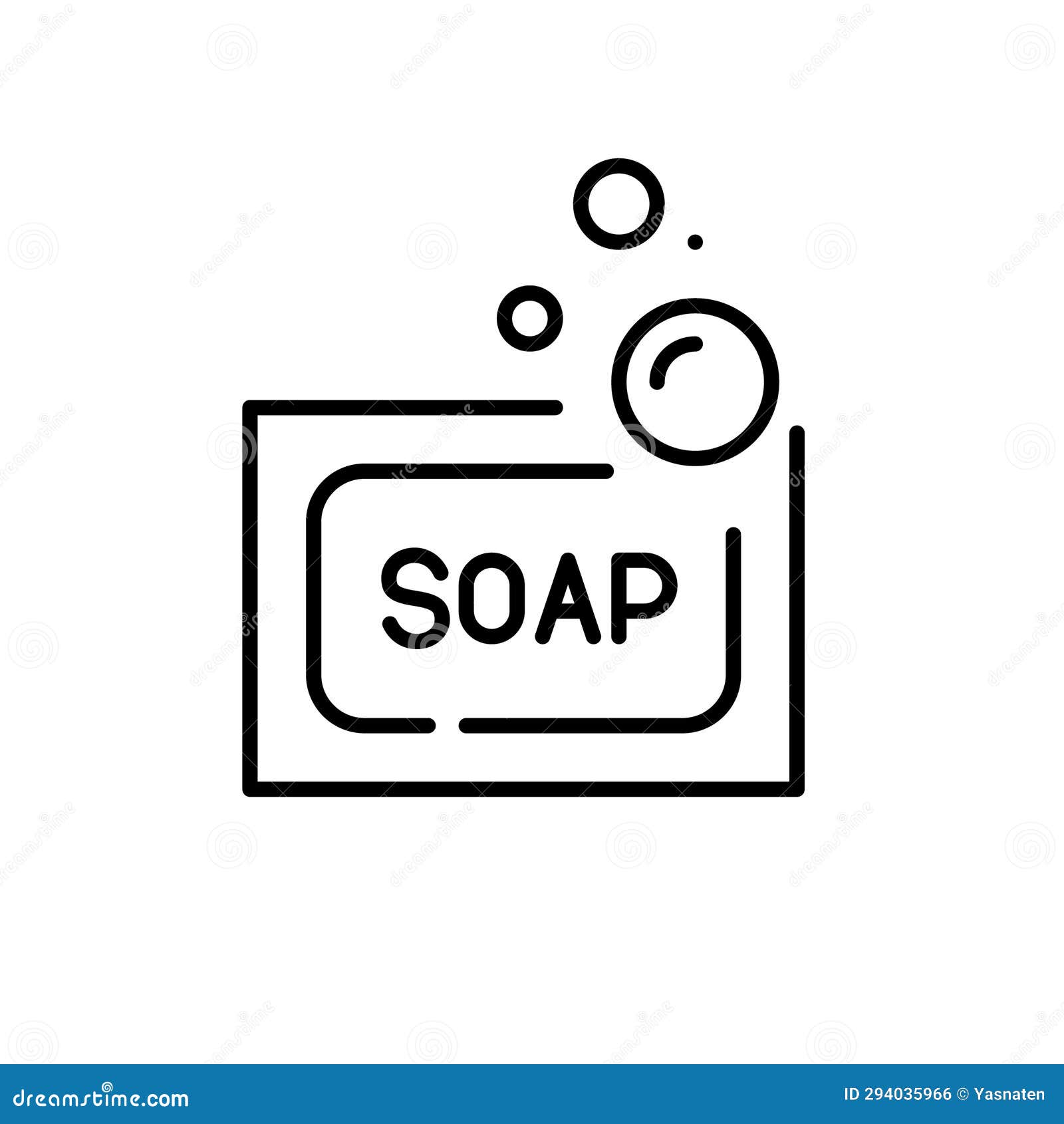 Soap Bar with Bubbles. Pixel Perfect, Editable Stroke Stock Vector ...
