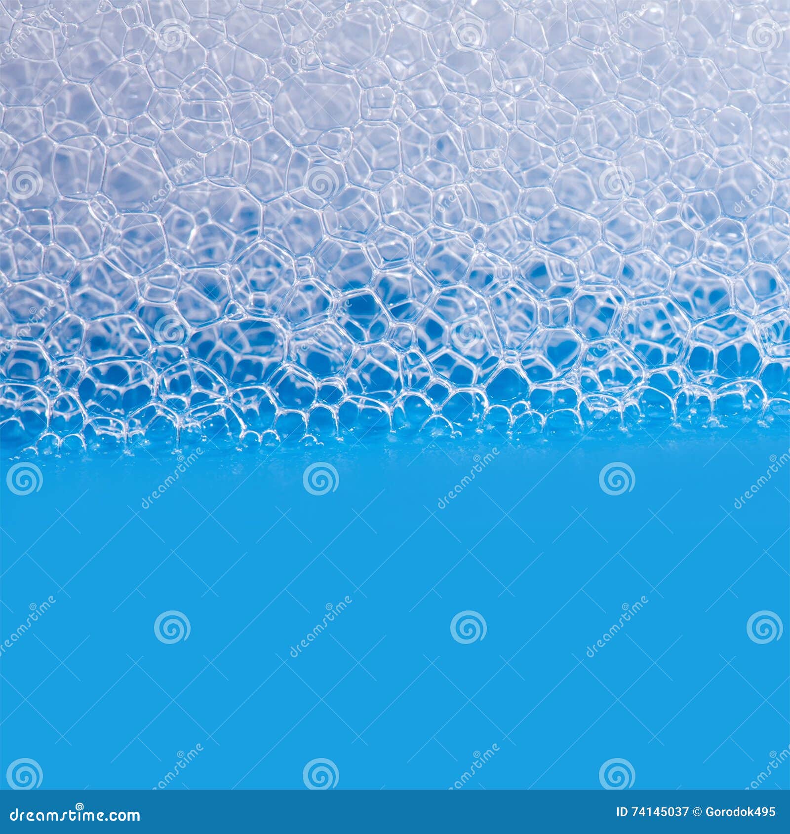 Soap Bath Bubbles on Blue Background. Laundry Detergent, Suds Textured ...