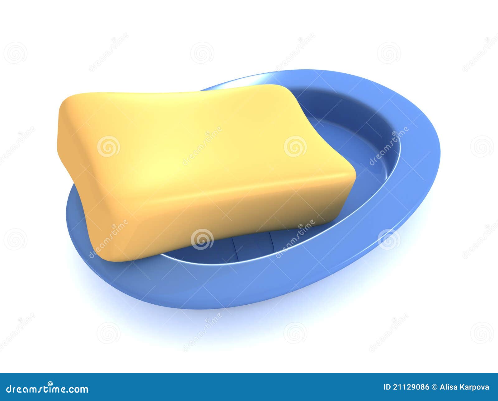 Soap with blue soap dish stock illustration. Illustration of beauty ...