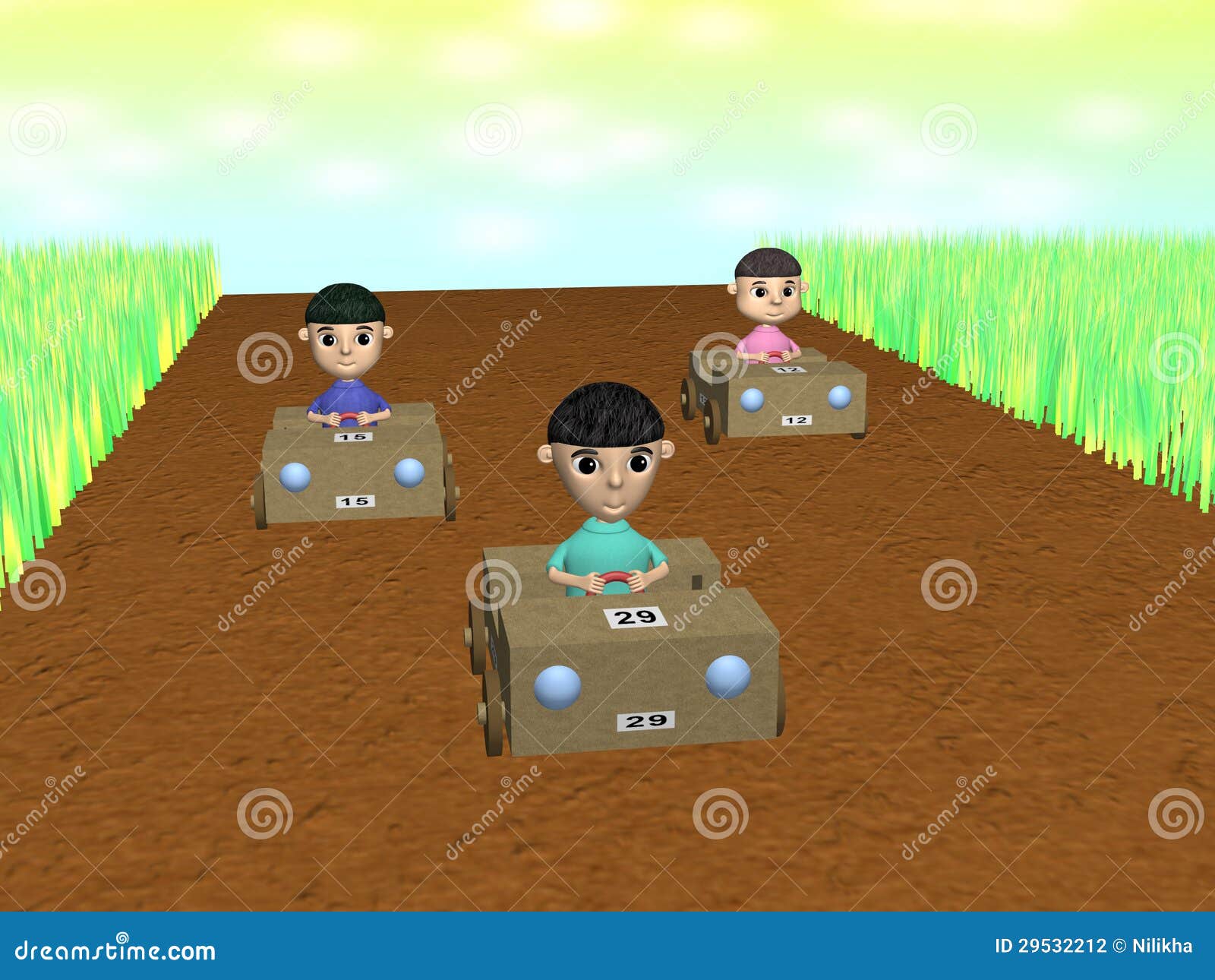 Soap box derby stock illustration. Illustration of cartoon - 29532212