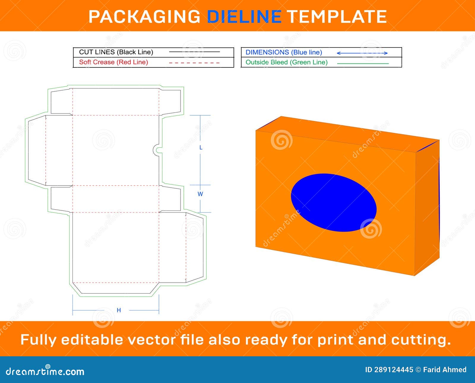 Soap Box, Die Line Template Stock Illustration - Illustration of ...
