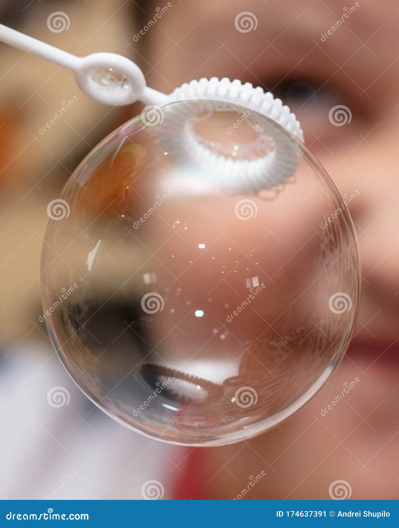 Soap bubble in the hand stock image. Image of playing - 174637391