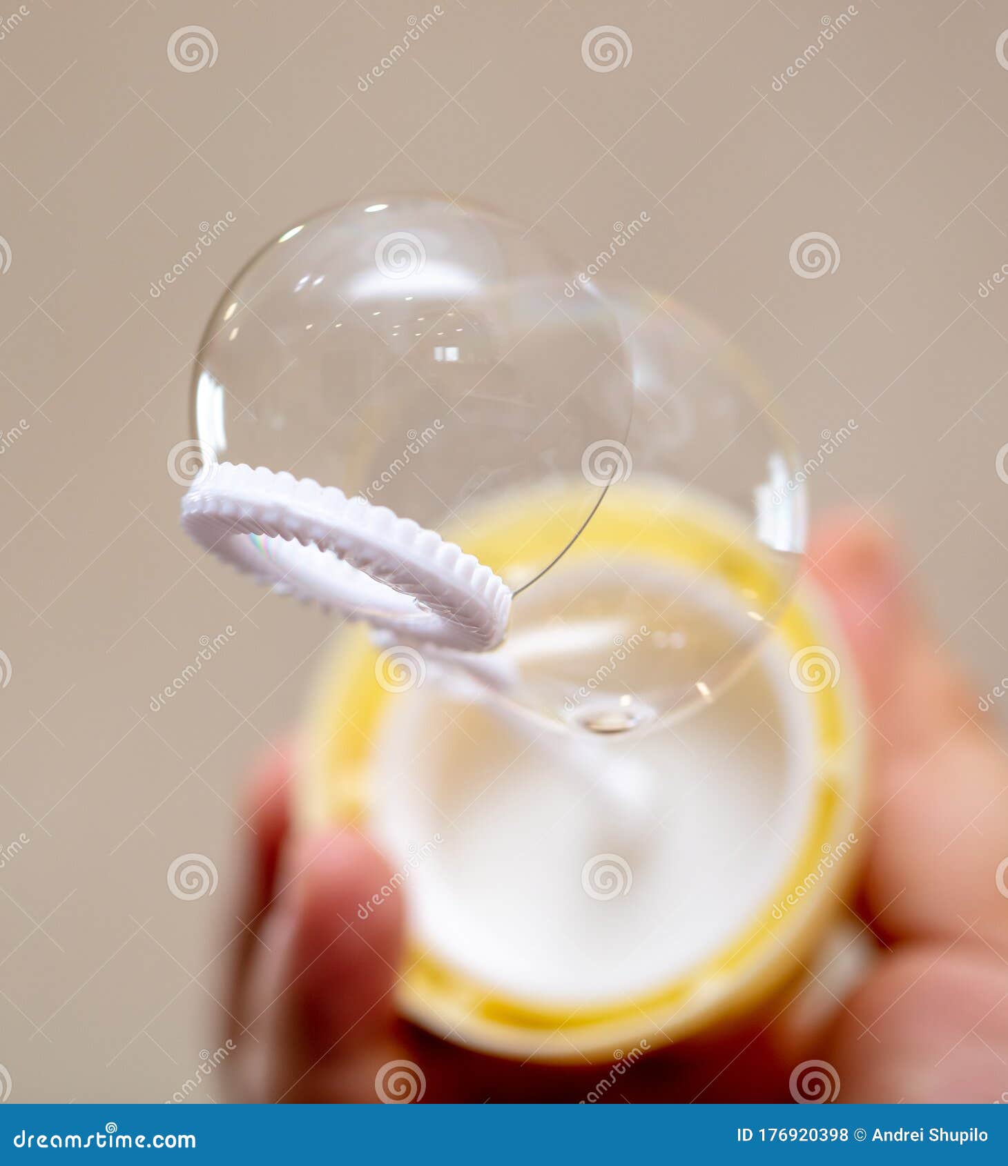 Soap bubble in the hand stock photo. Image of hand, play - 176920398