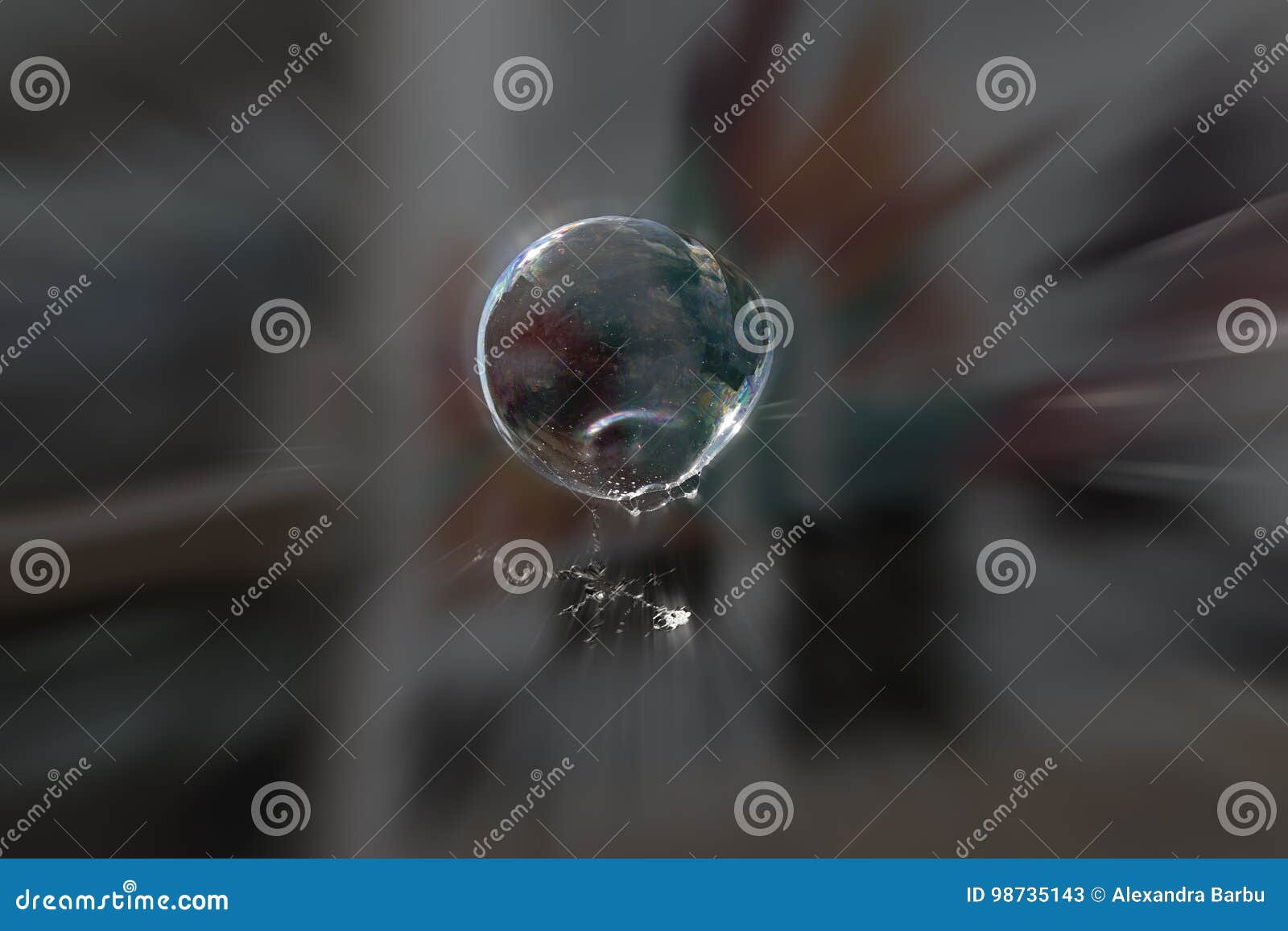 Soap bubble isolated stock image. Image of colored, reflection - 98735143