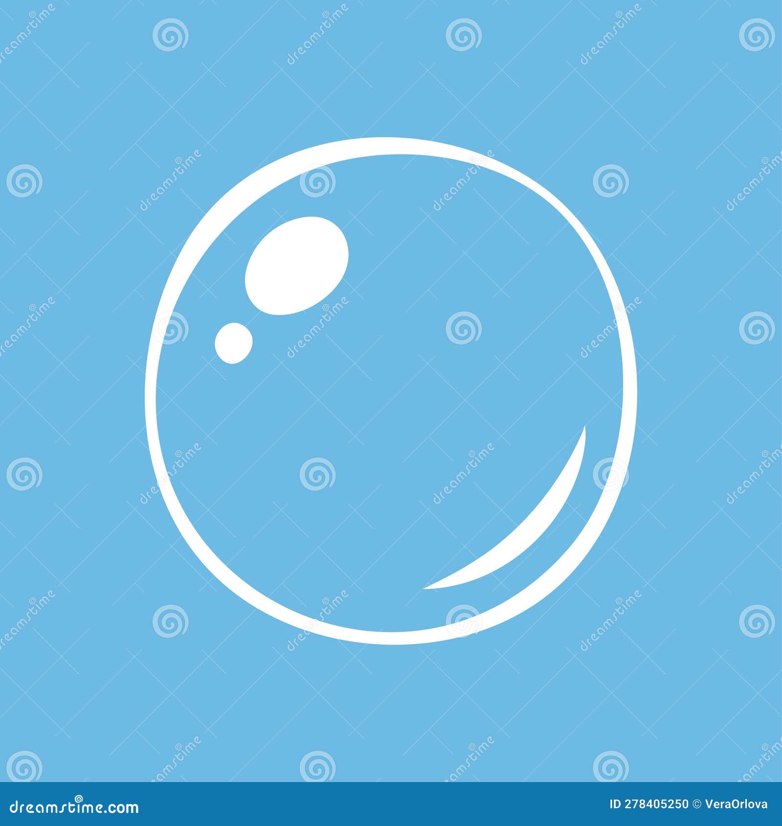 Soap Bubble Icon, Hand Drawn Vector Illustration Stock Vector ...