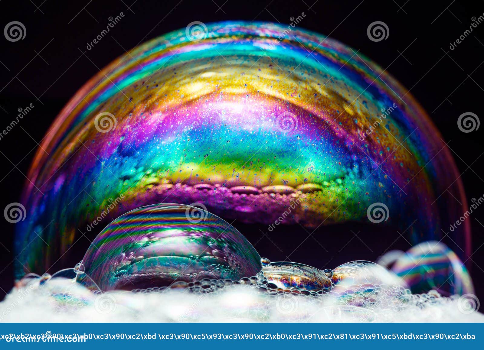 Macro Soap Bubble Made with Dish Soap Stock Image - Image of curve ...