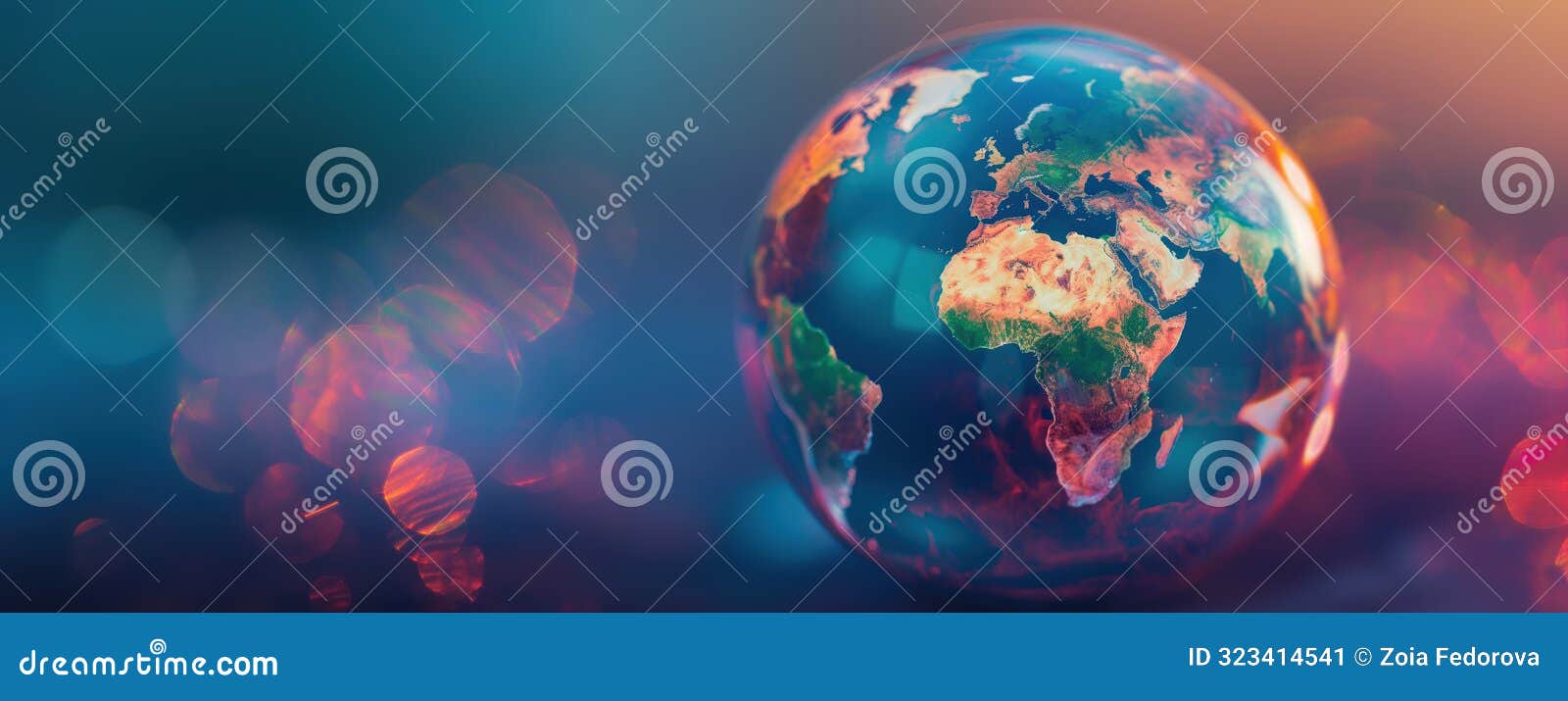 Soap Bubble with World Map stock image. Image of water - 323414541