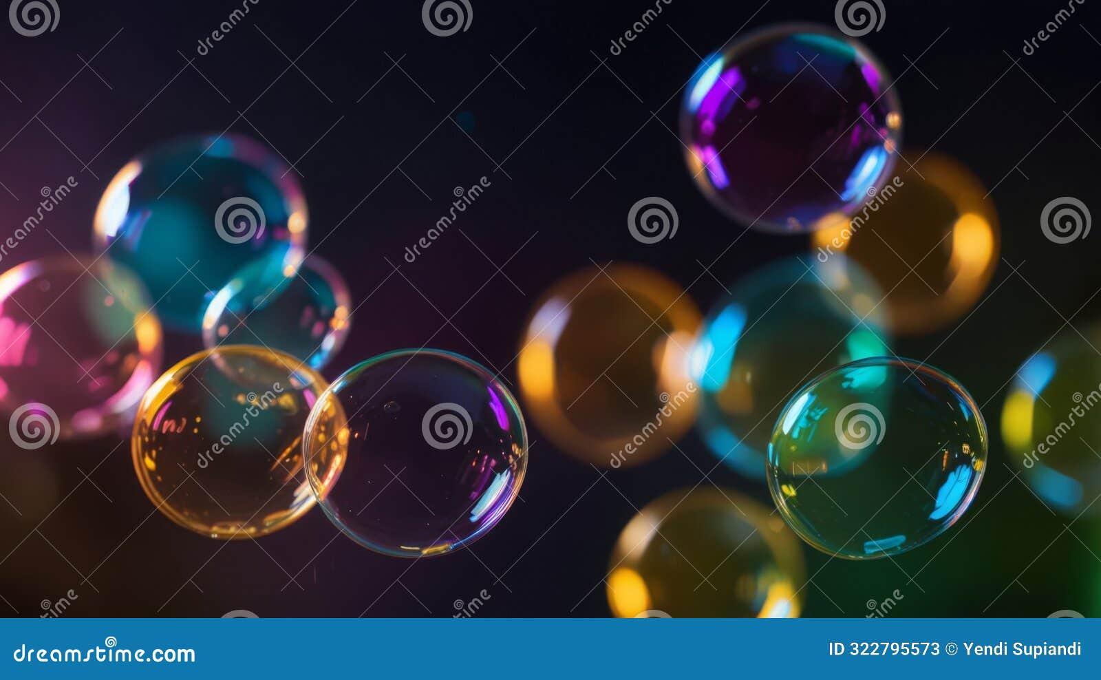 Soap Bubbles Abstract Light Illumination Stock Illustration ...