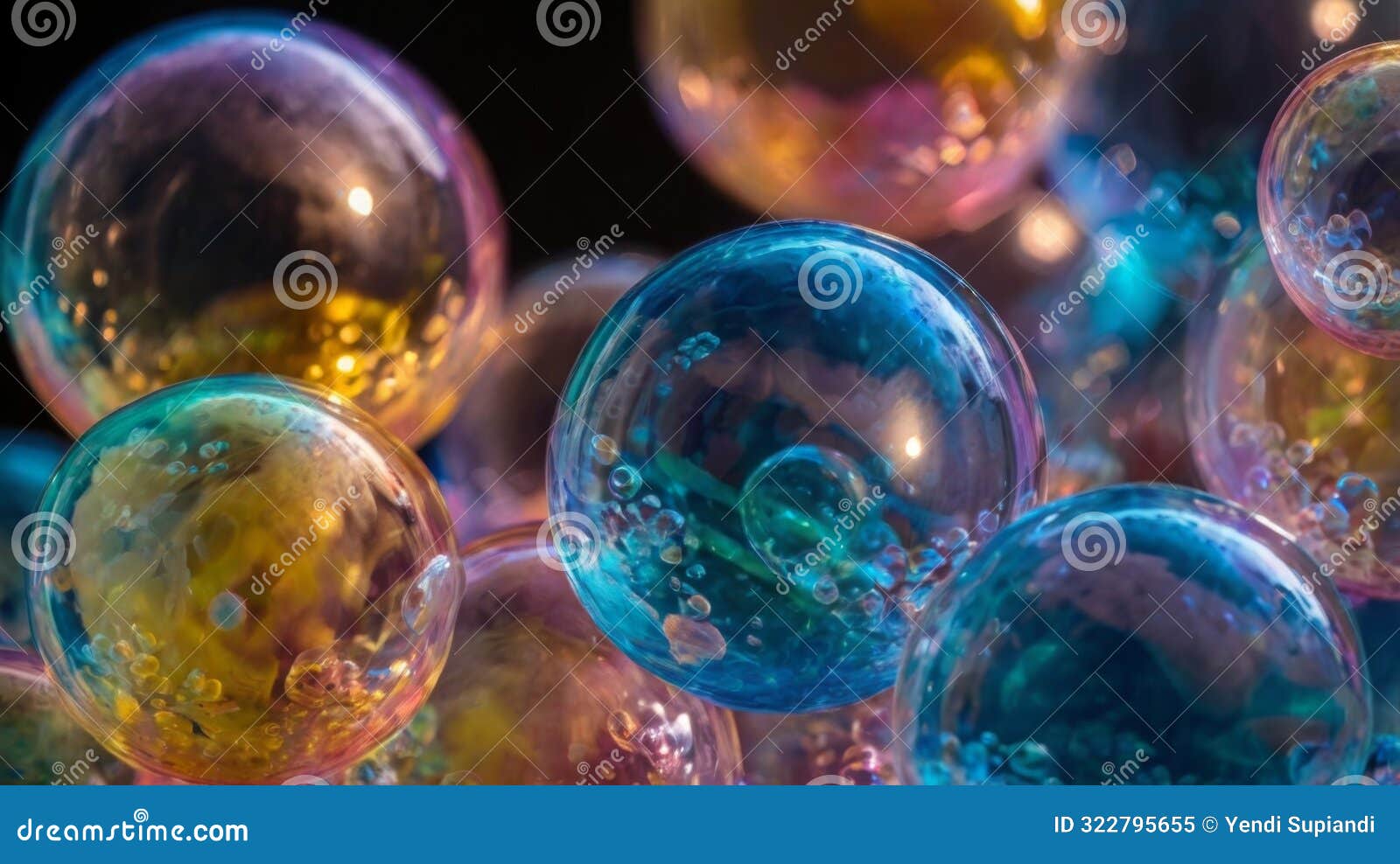 Soap Bubbles Abstract Light Illumination Stock Illustration ...
