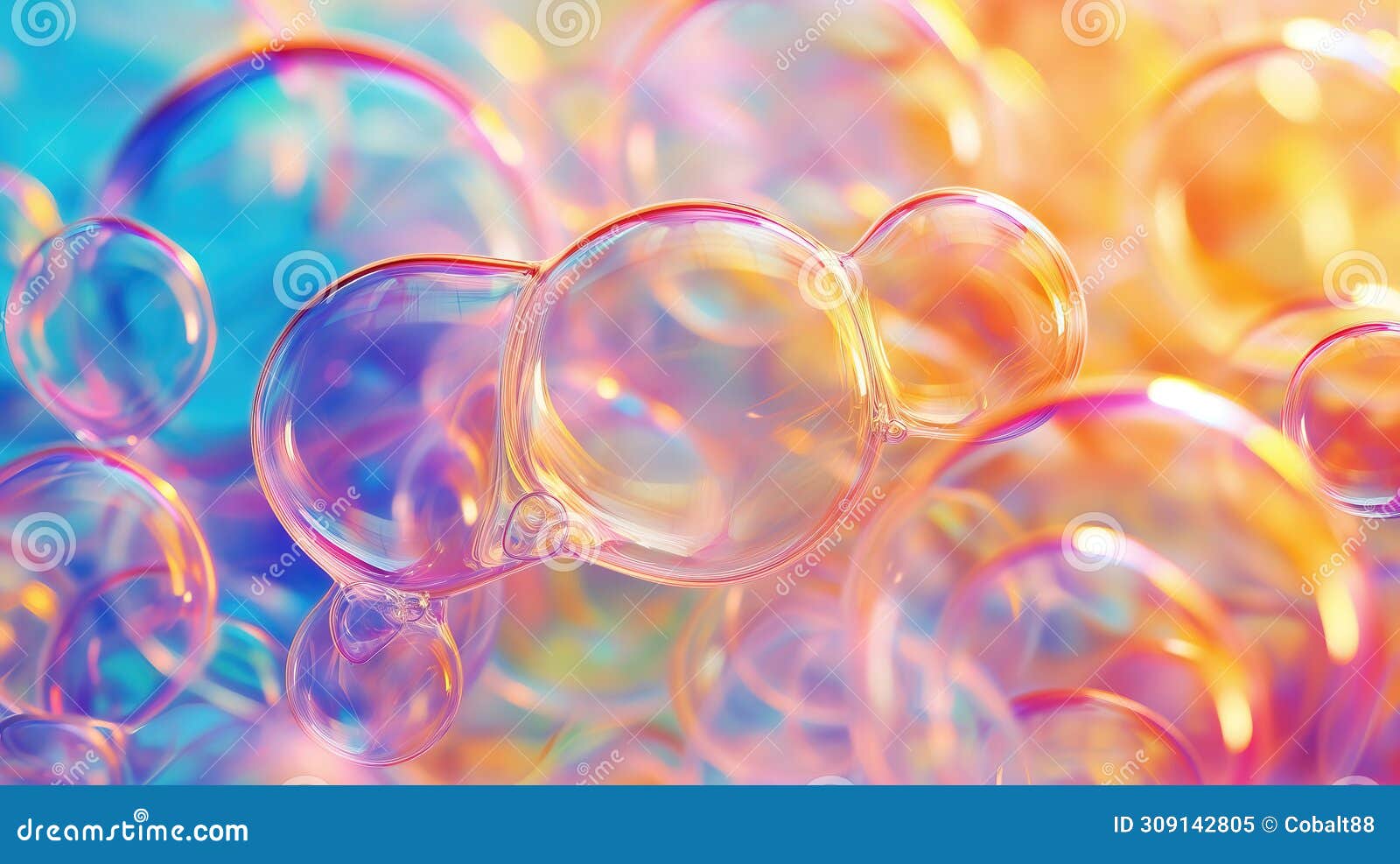 Soap Bubbles Abstract Light Illumination, Abstract Background Stock ...