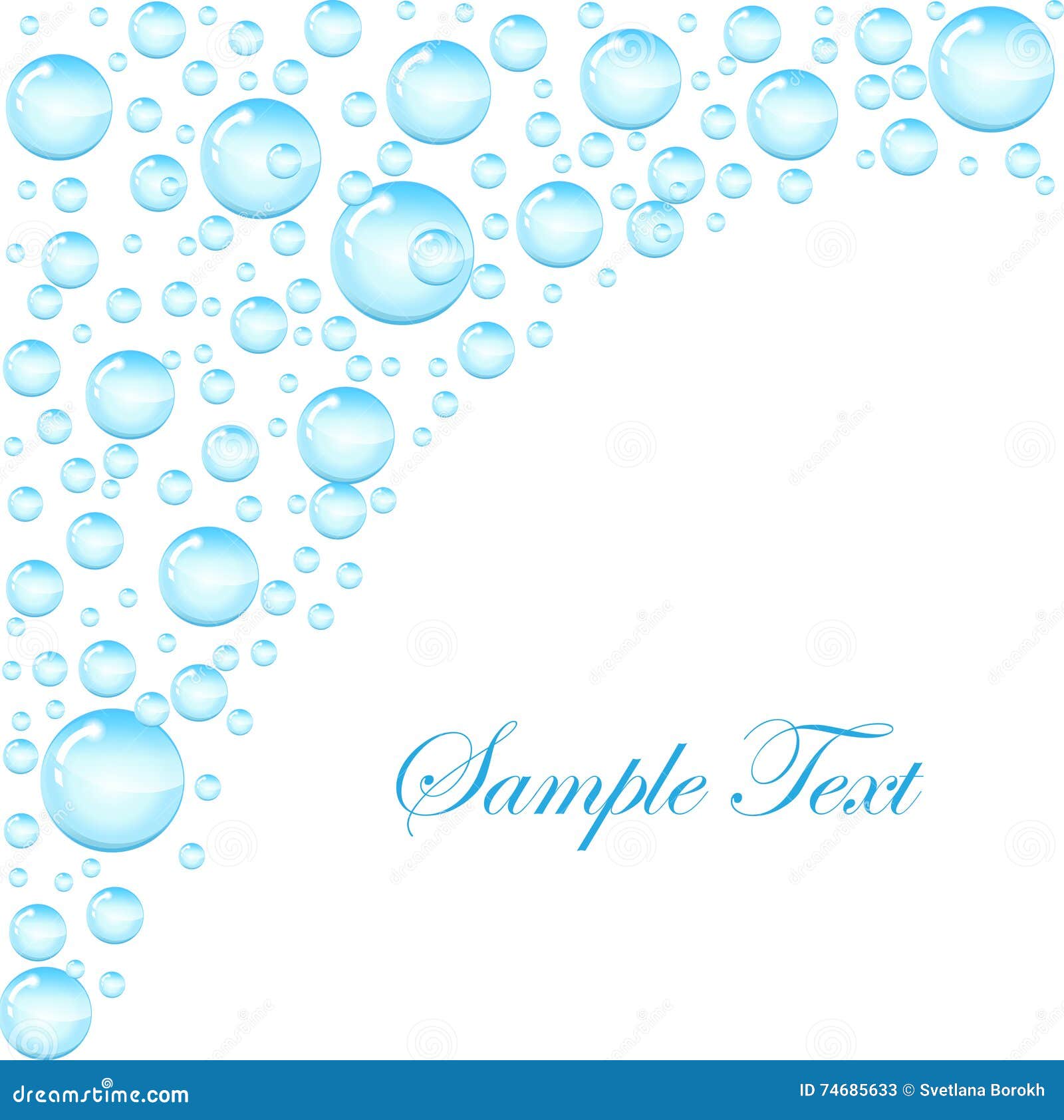 Soap Bubbles Background with Space for Text. Template for the Text with ...