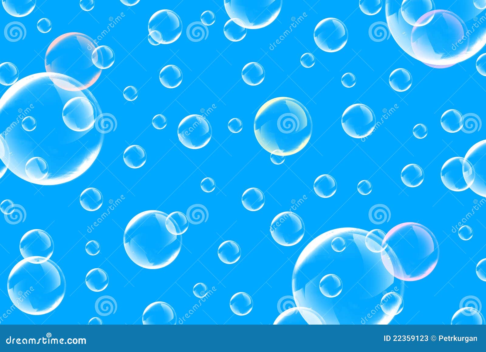 Soap Bubbles on a Blue Background Stock Image - Image of soap, abstract ...