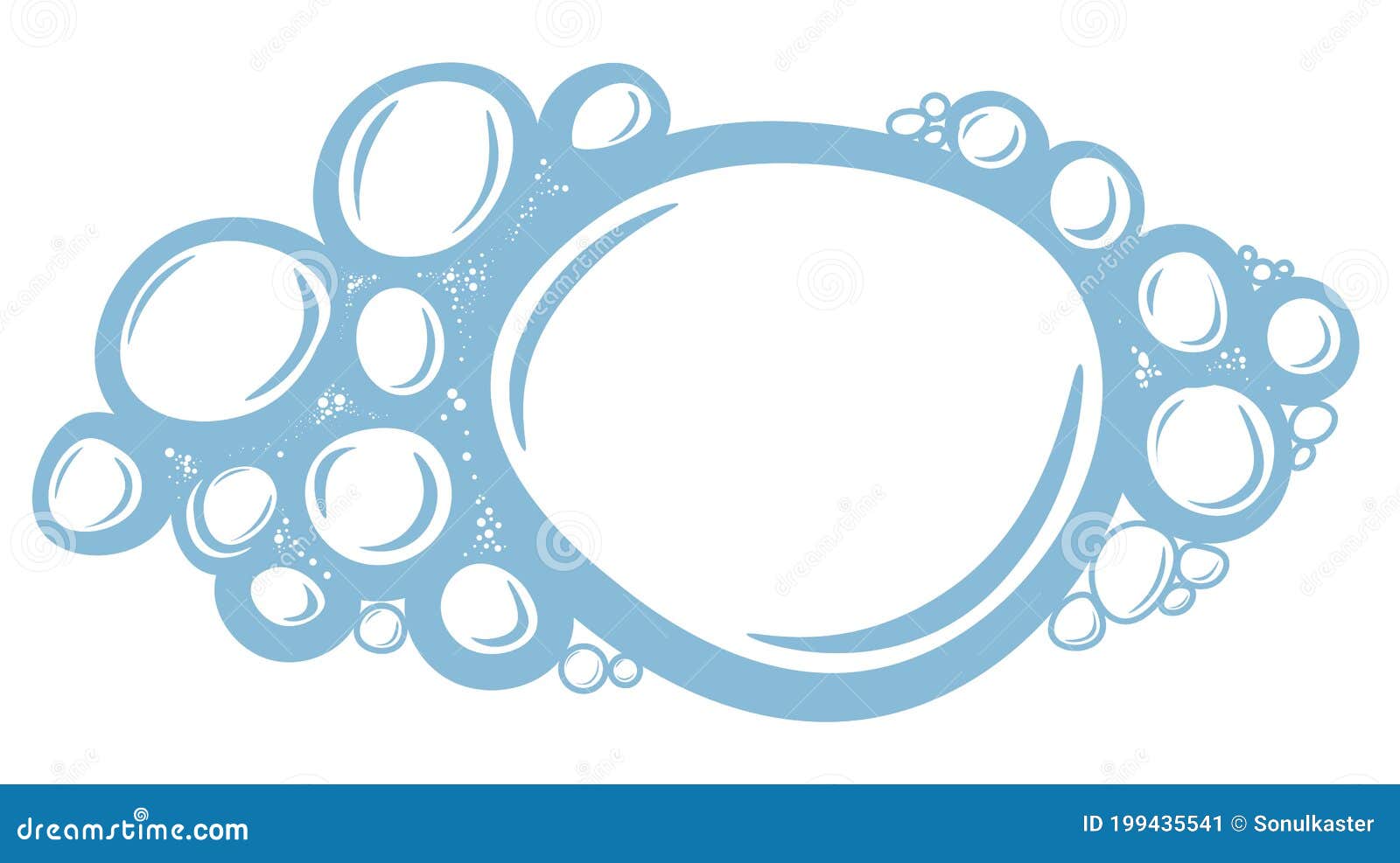 Soap Bubbles with Copy Space for Text, Empty Banner Stock Vector ...