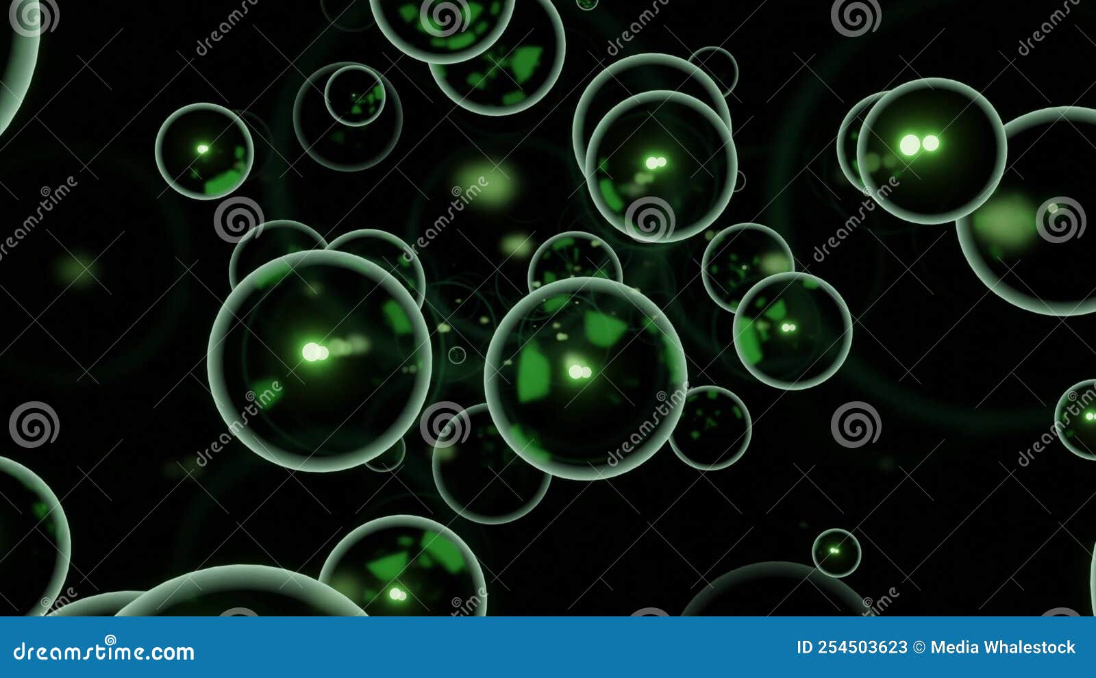 Soap Bubbles Floating on a Black Background. Design. Same Size ...