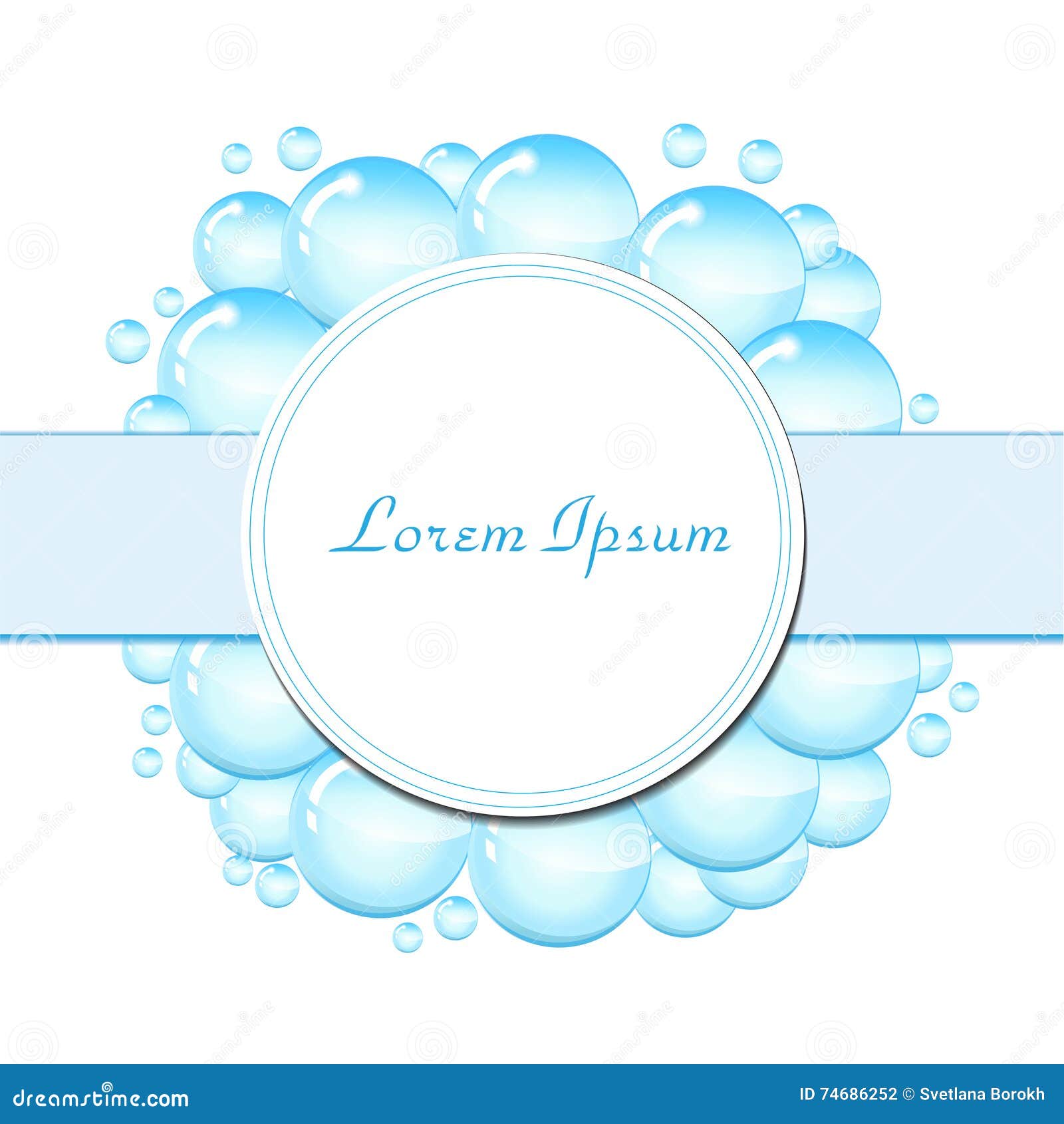 Soap Bubbles Frame for Text. Blank Template for Text with Soap Bubbles ...