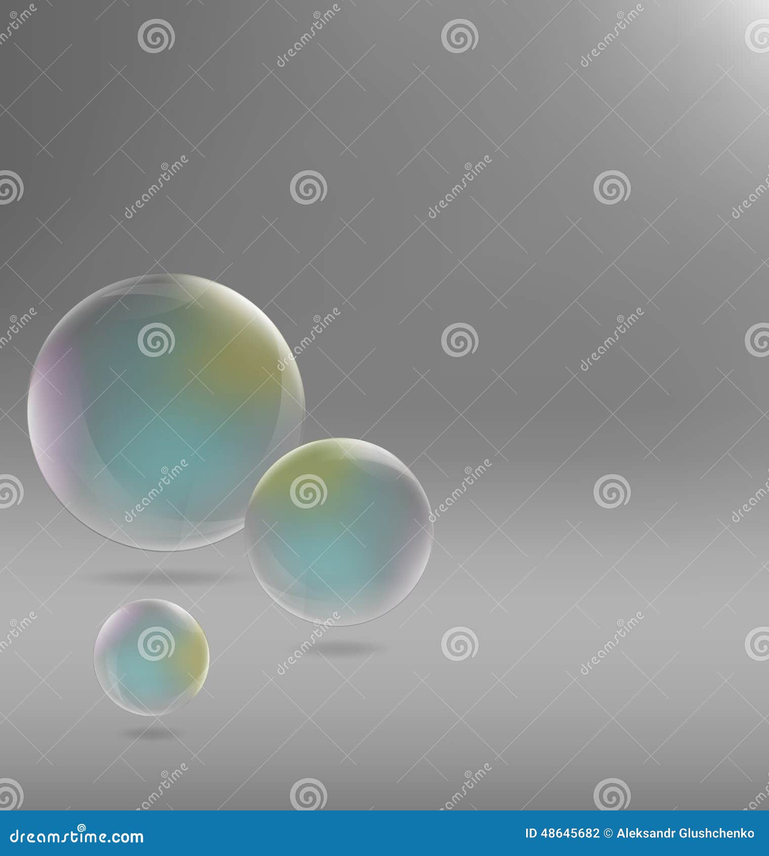 Soap bubbles on grayscale stock vector. Illustration of abstract - 48645682
