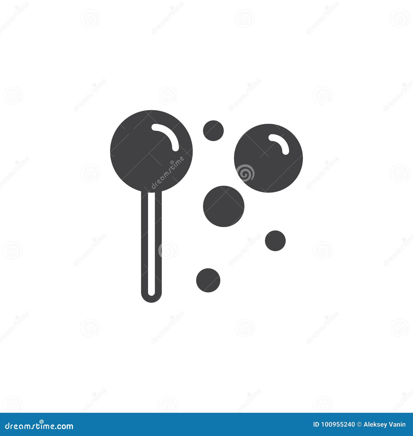 Soap bubbles icon vector stock vector. Illustration of vector - 100955240