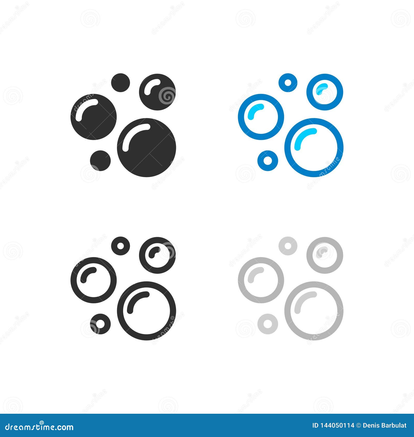 Soap bubbles icons stock vector. Illustration of clean - 144050114