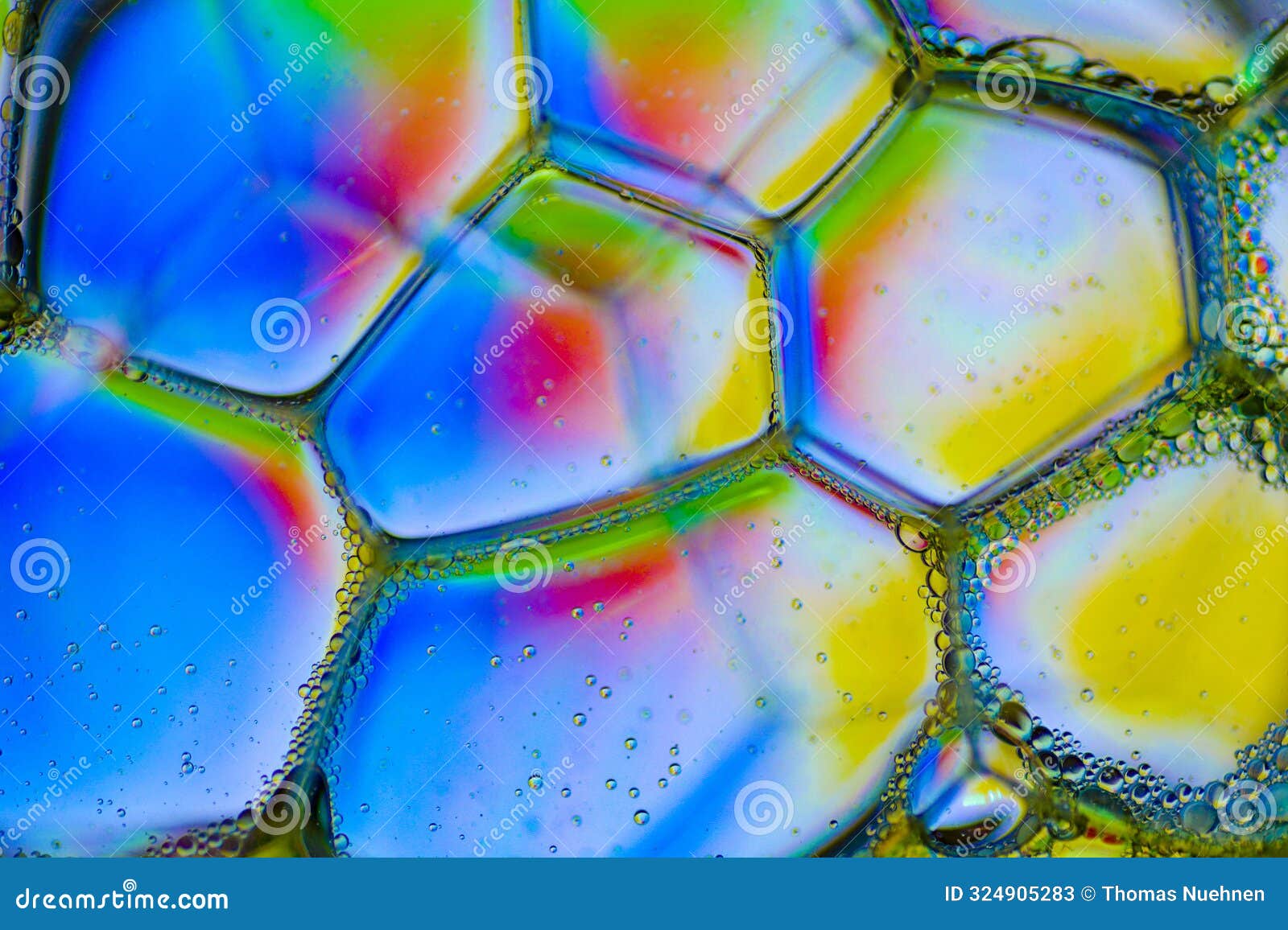 Macro Photo of Soap Bubbles in Psychedelic Colour Stock Image - Image ...