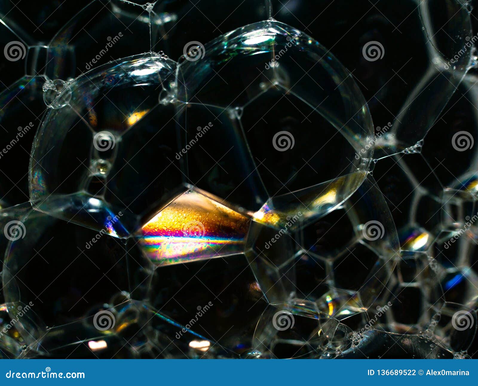 Soap bubbles, macro shot stock photo. Image of glossy - 136689522