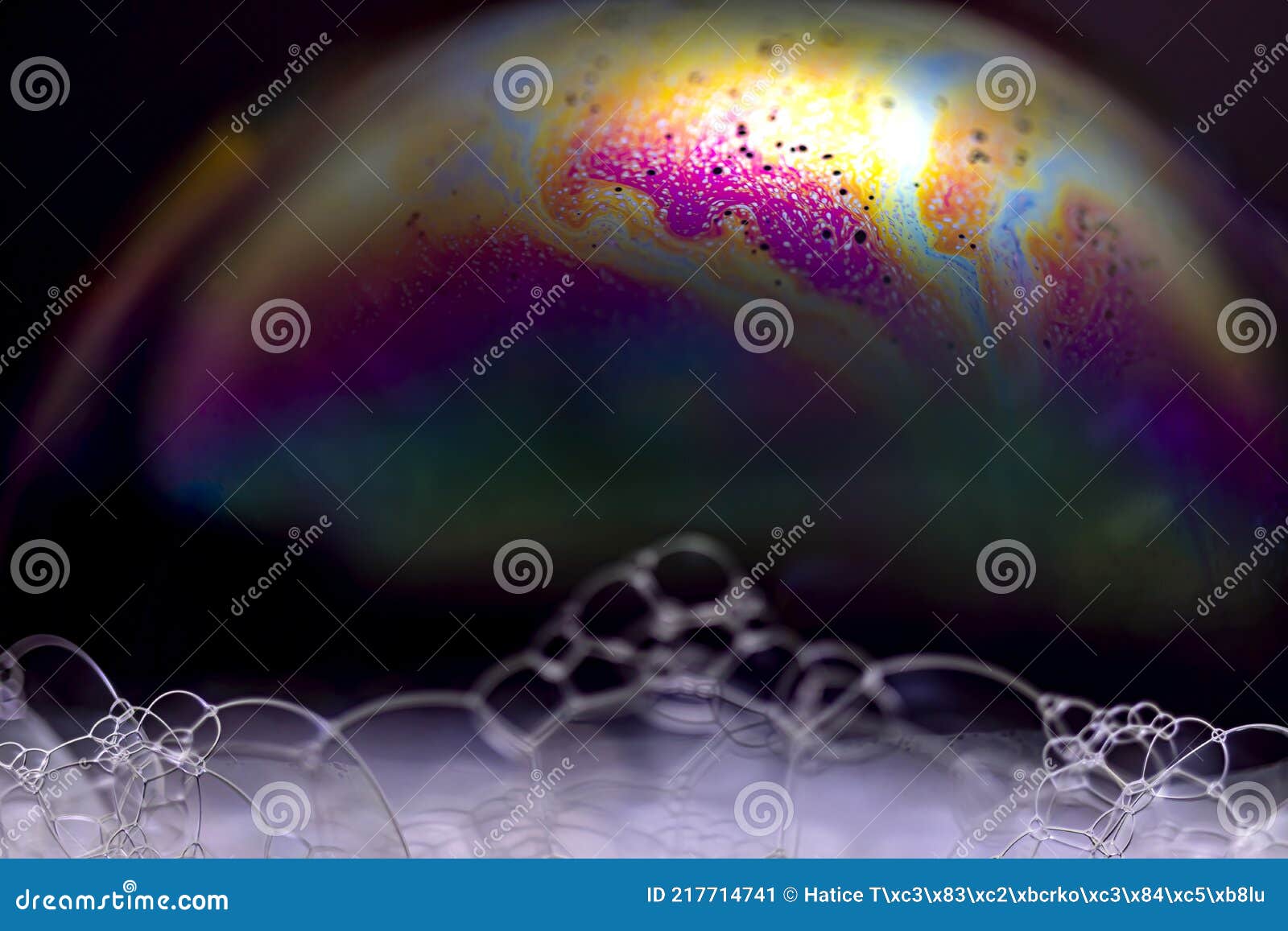 Soap Bubbles, Multicolored Patterns, Space-like Images. Abstract ...