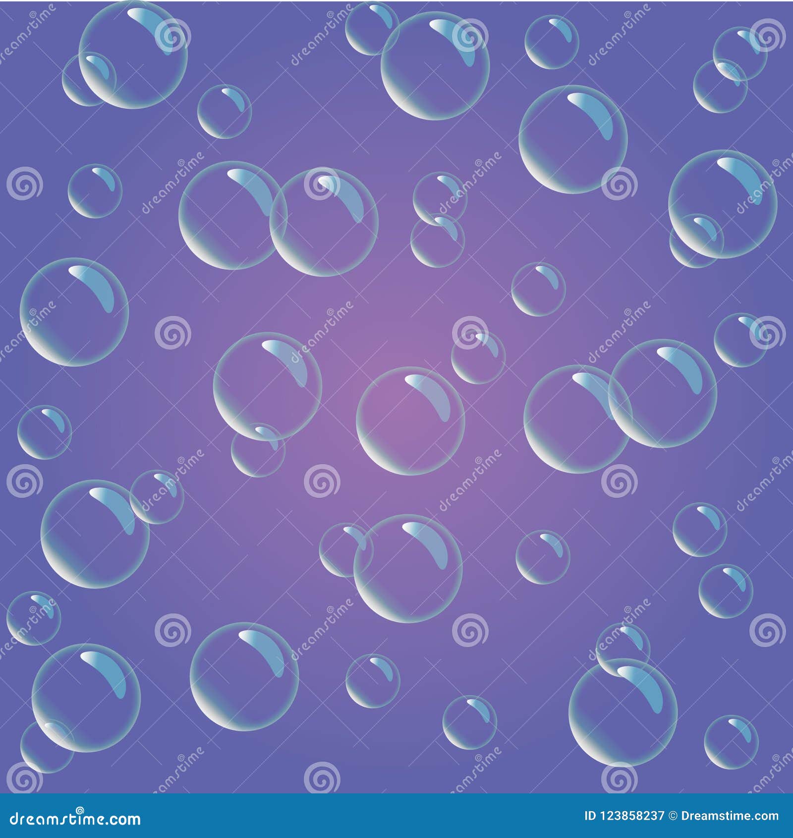 Soap Bubbles on Purple Background, Violet Abstract Background. Stock Vector - Illustration of ...