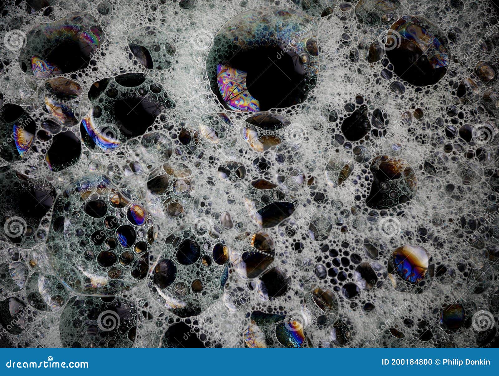 Soap Bubbles Reflecting Colourful Patterns Stock Photo - Image of glass ...