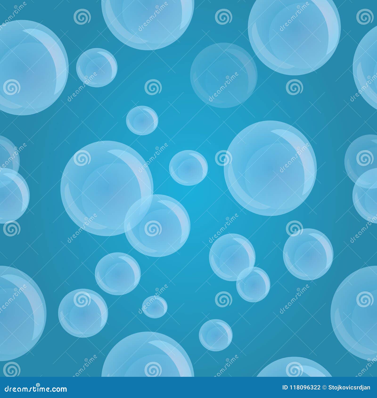 Soap Bubbles Seamless Pattern Stock Vector - Illustration of flying ...
