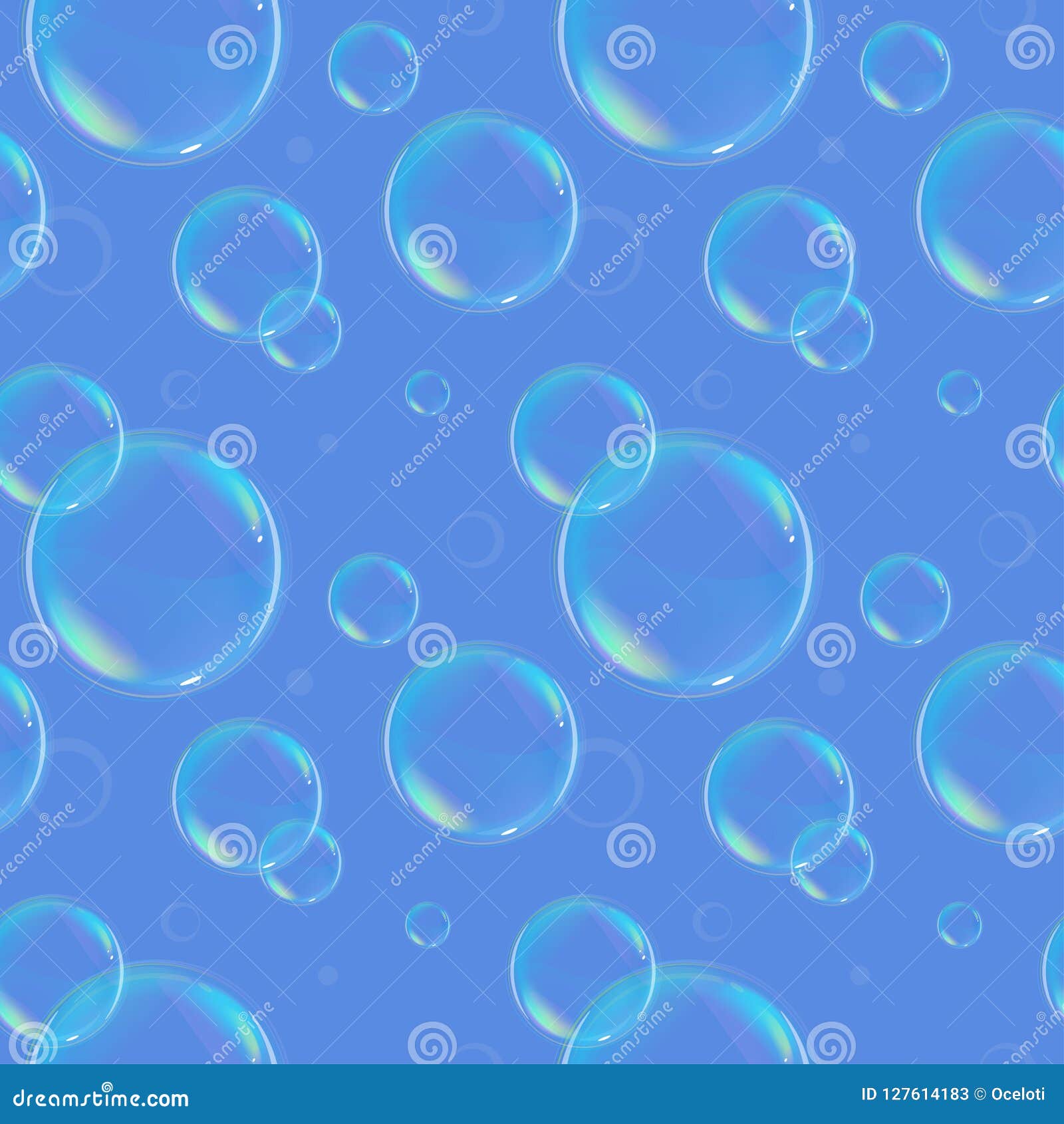 Soap Bubbles Seamless Pattern Stock Vector - Illustration of bathroom, foam: 127614183