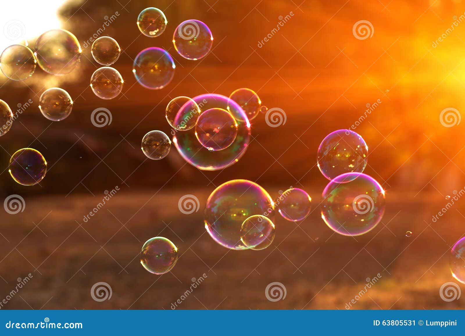 Soap Bubbles Sunset Blurred Background Close Up Stock Photos - Free ...