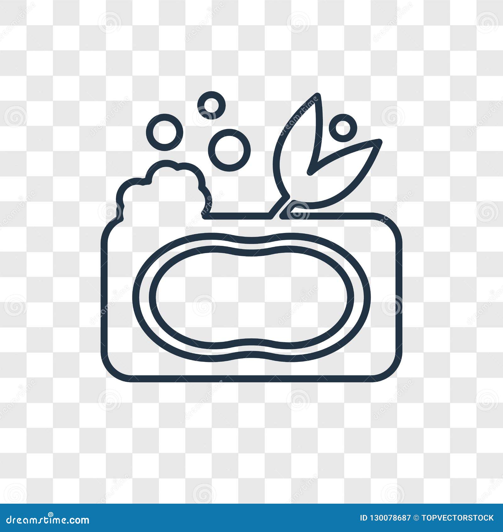 Soap Concept Vector Linear Icon Isolated on Transparent Background ...