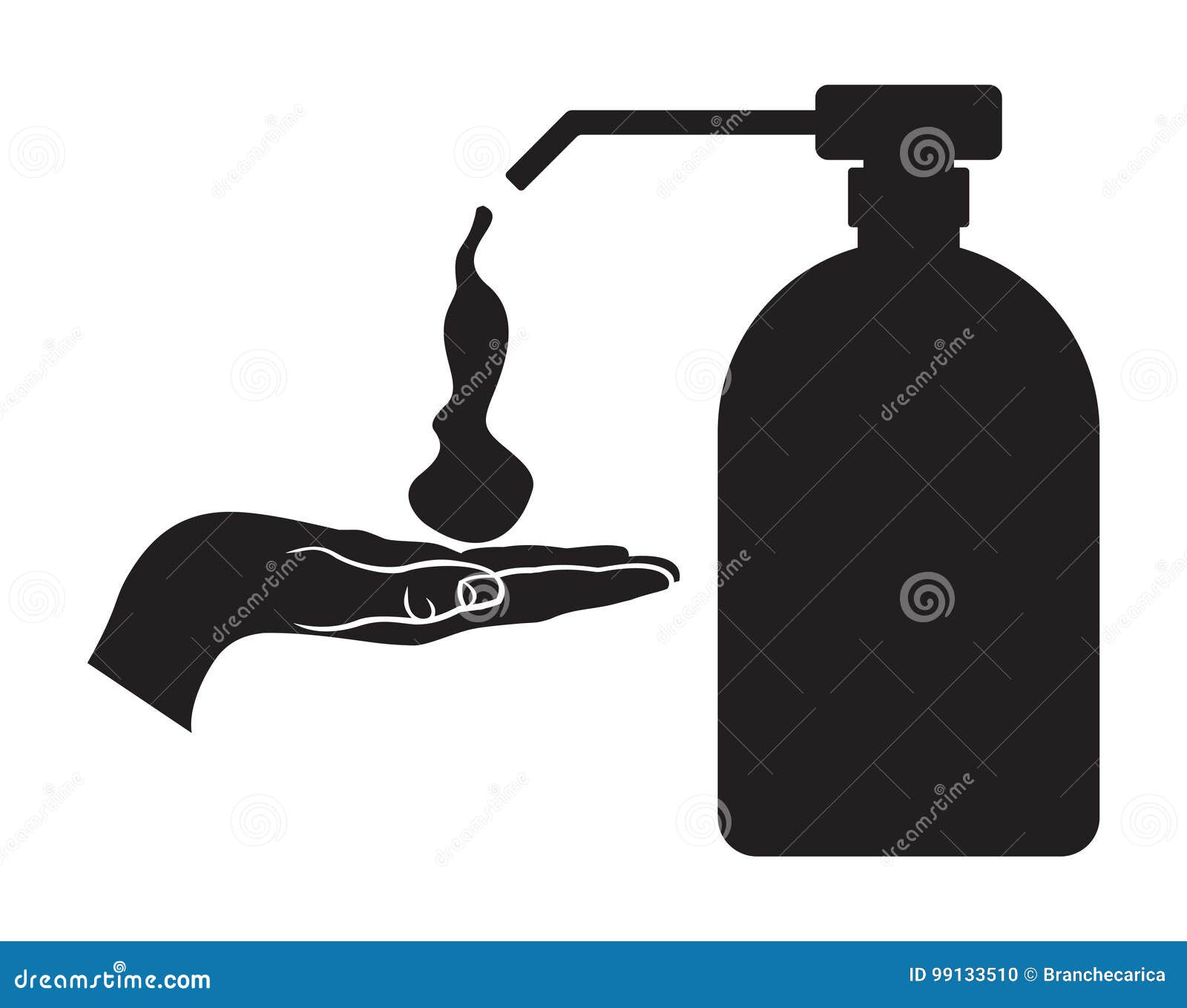 Soap dispenser stock vector. Illustration of shower, shampoo - 99133510