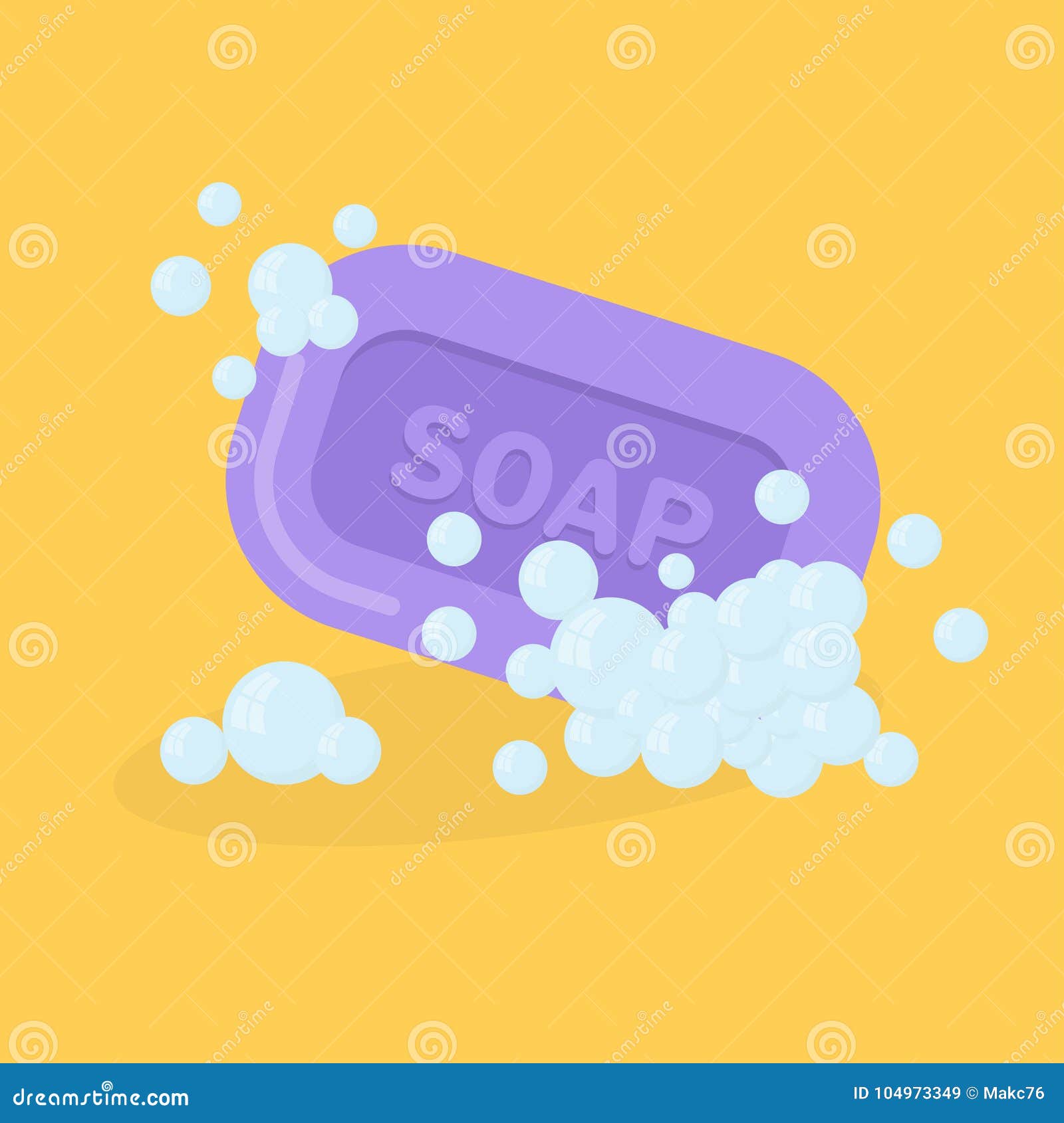 Soap flat icon stock vector. Illustration of soap, icon - 104973349