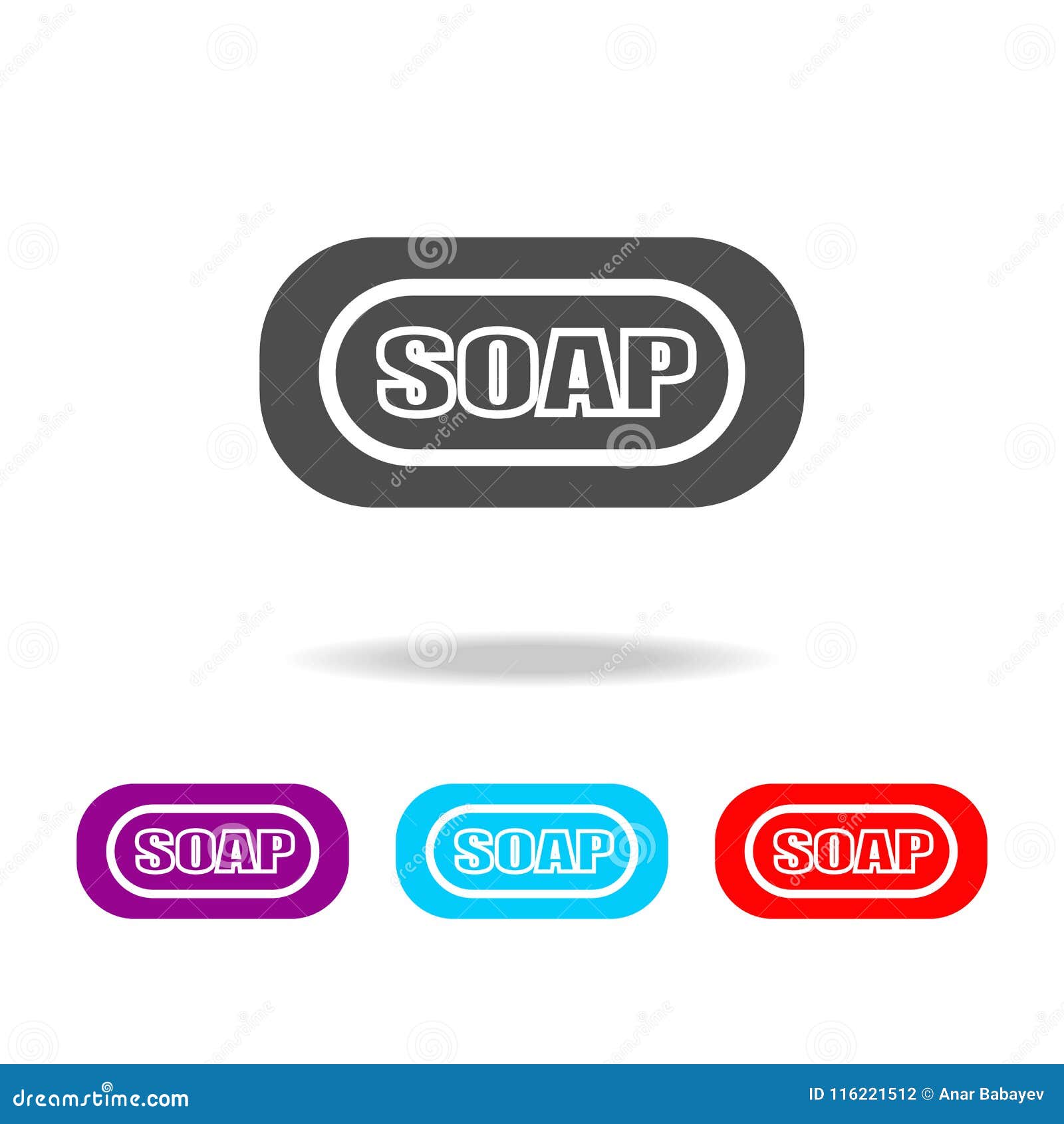 Soap Icon. Elements of Bathroom in Multi Colored Icons. Premium Quality ...