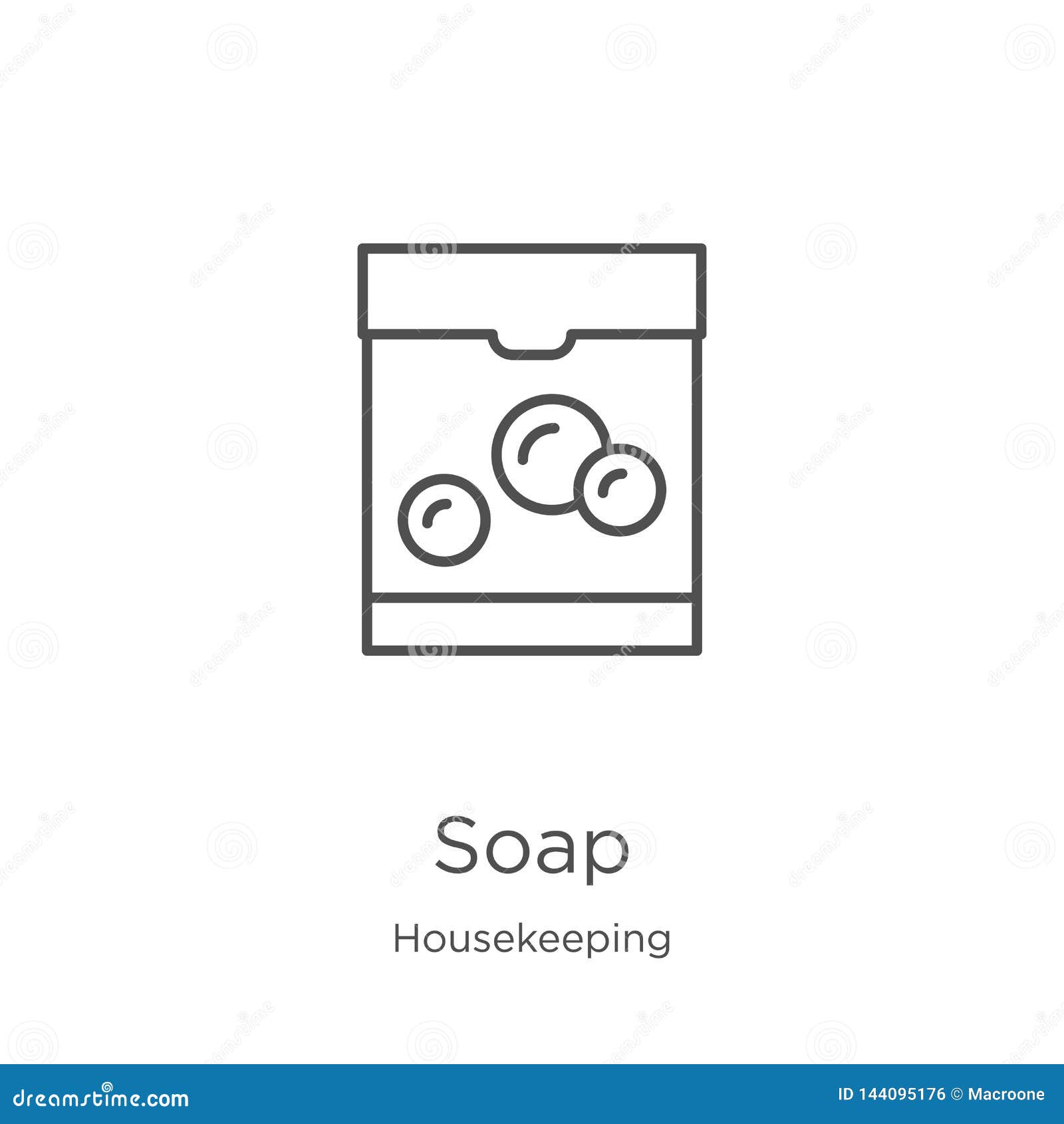 Soap Icon Vector from Housekeeping Collection. Thin Line Soap Outline ...
