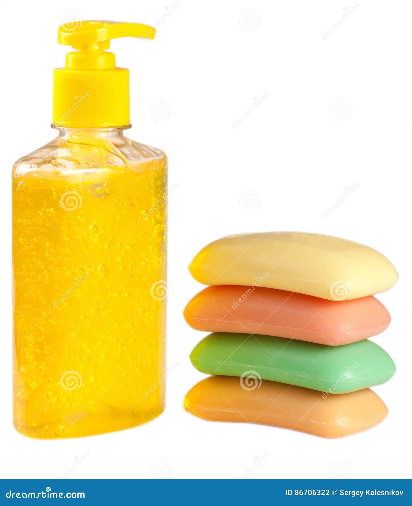 Soap Liquid And Solid Isolated On White Background Royalty-Free Stock ...