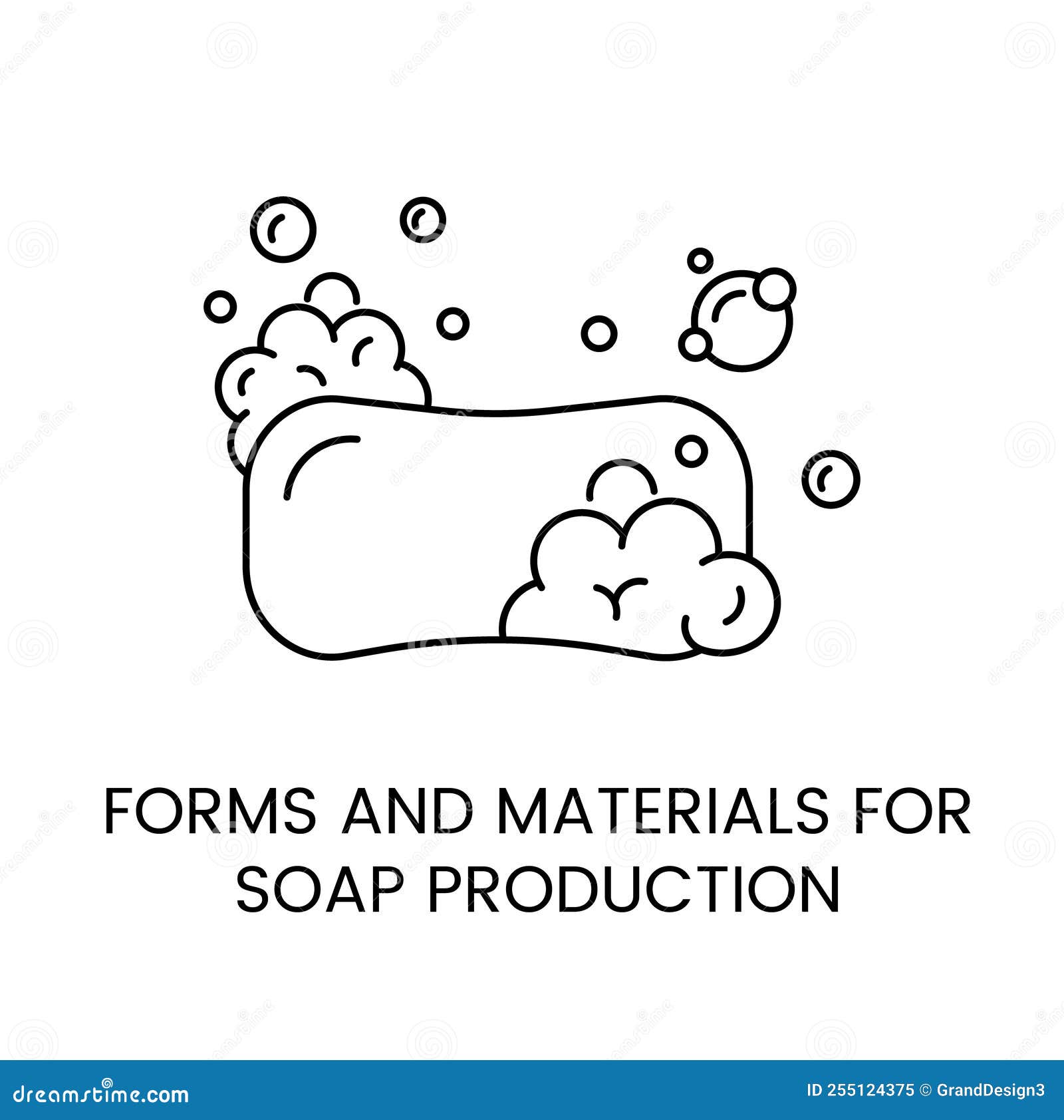Soap Molds and Materials, Soap Making Vector Line Icon. Stock Vector ...