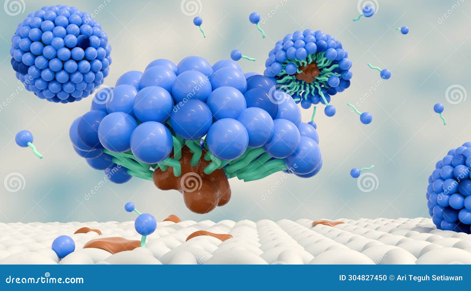 The Soap Molecules Form Structures Called Micelles Stock Illustration