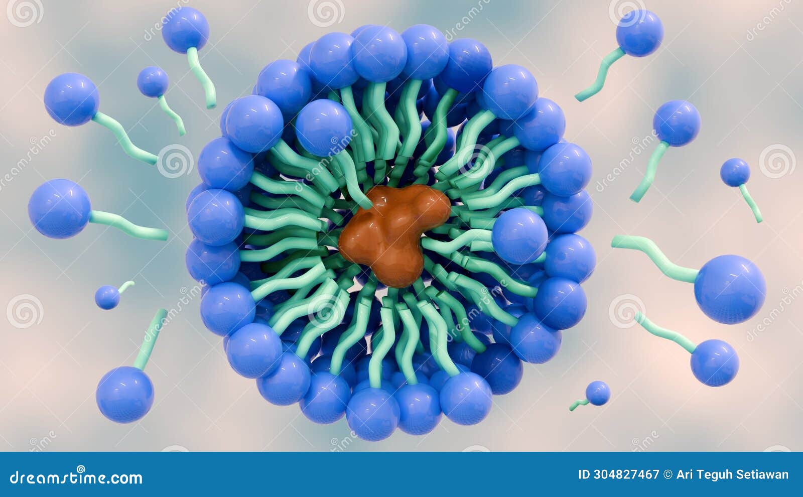 The Soap Molecules Form Structures Called Micelles Stock Illustration ...