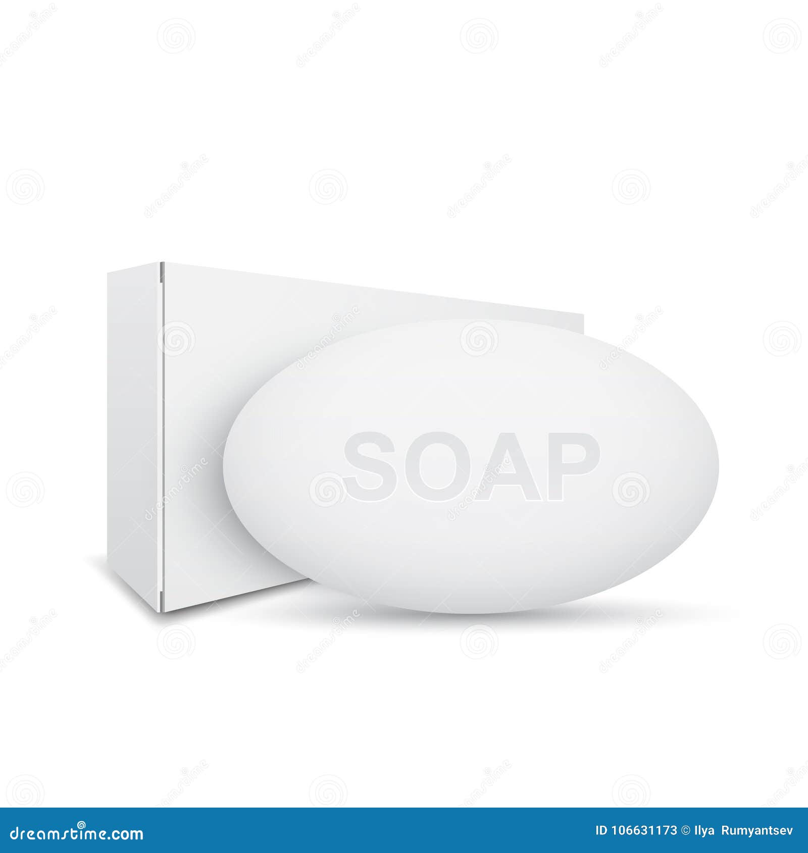 Soap with Package 3d Template, Vector Illustration Stock Vector ...