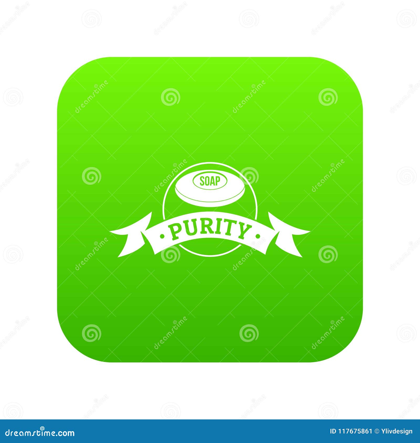 Soap Purity Icon Green Vector Stock Vector - Illustration of glove ...