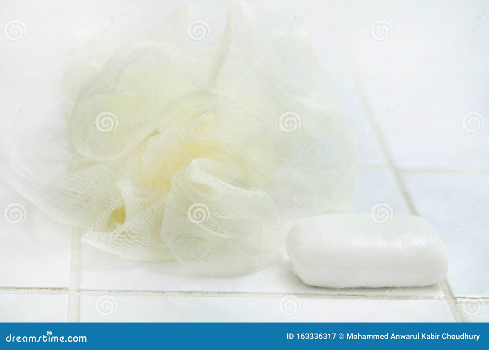Soap and Scrubber in a Bathroom Stock Image - Image of bright, hygiene ...