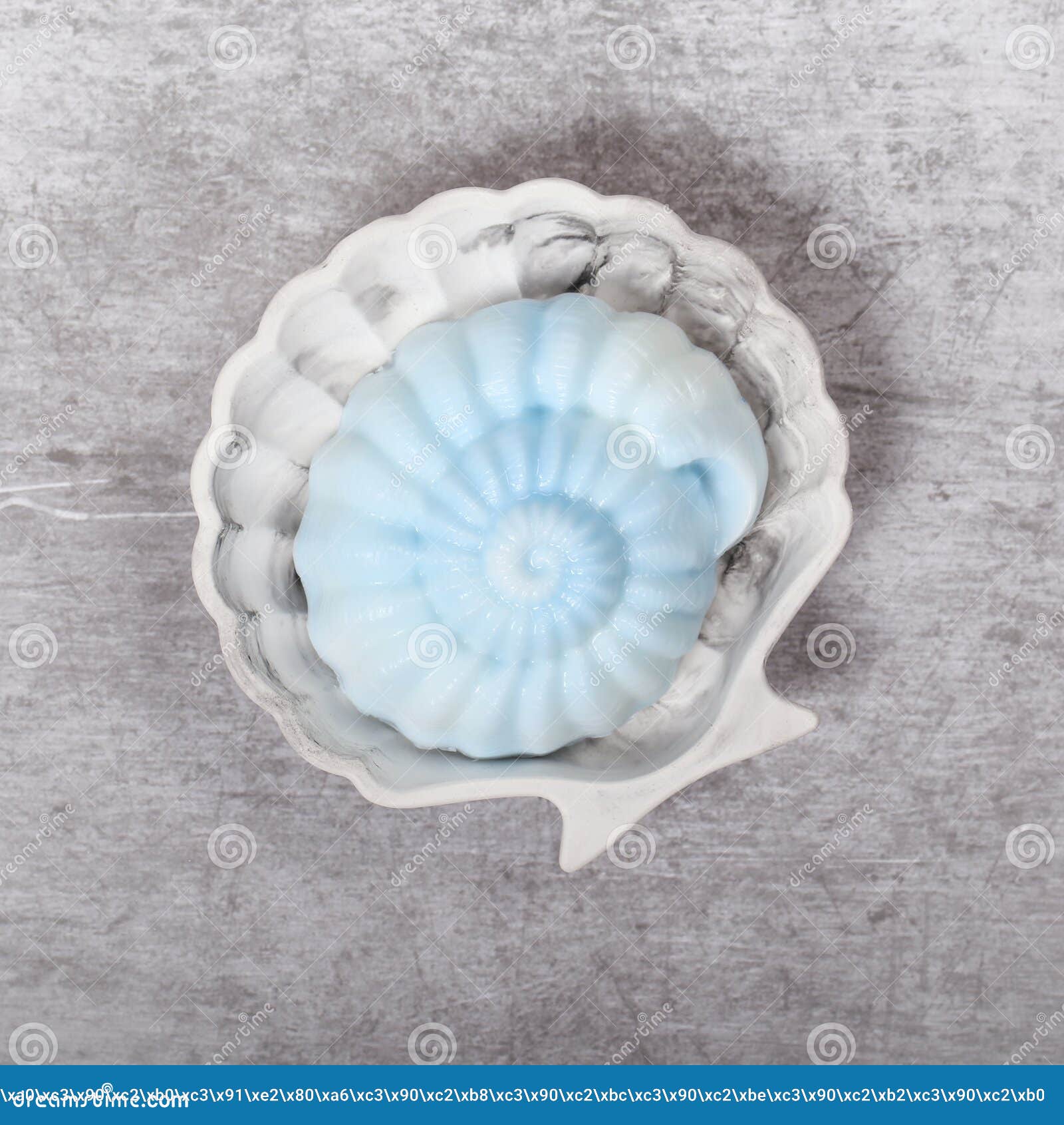 Soap in the Shape of a Shell Lies on the Soap Dish. Stock Image - Image ...