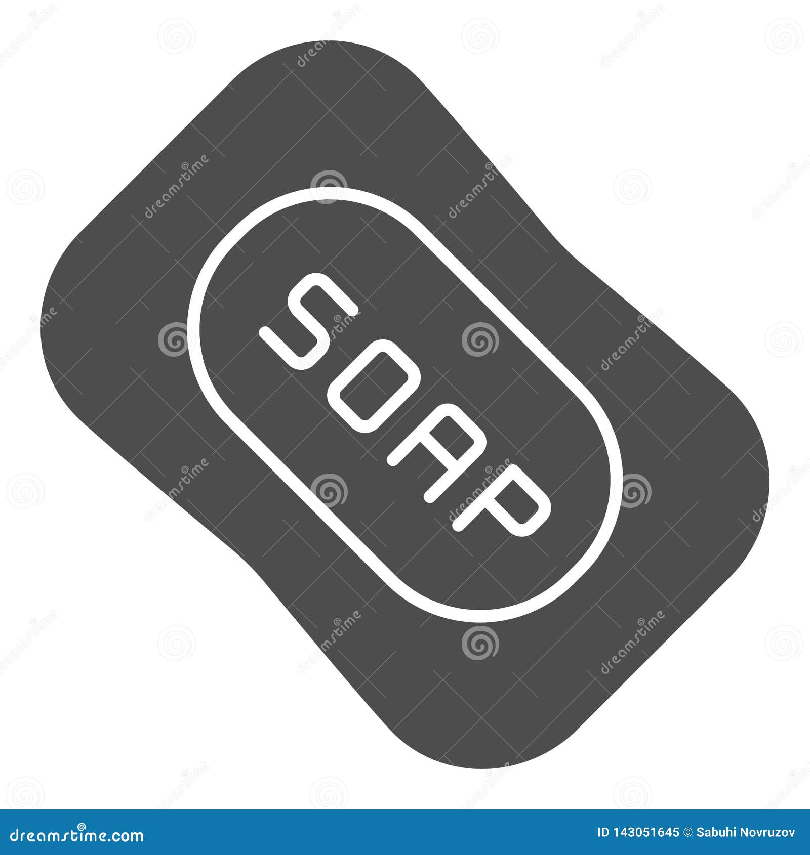 Soap Solid Icon. Hygiene Vector Illustration Isolated on White. Clean ...
