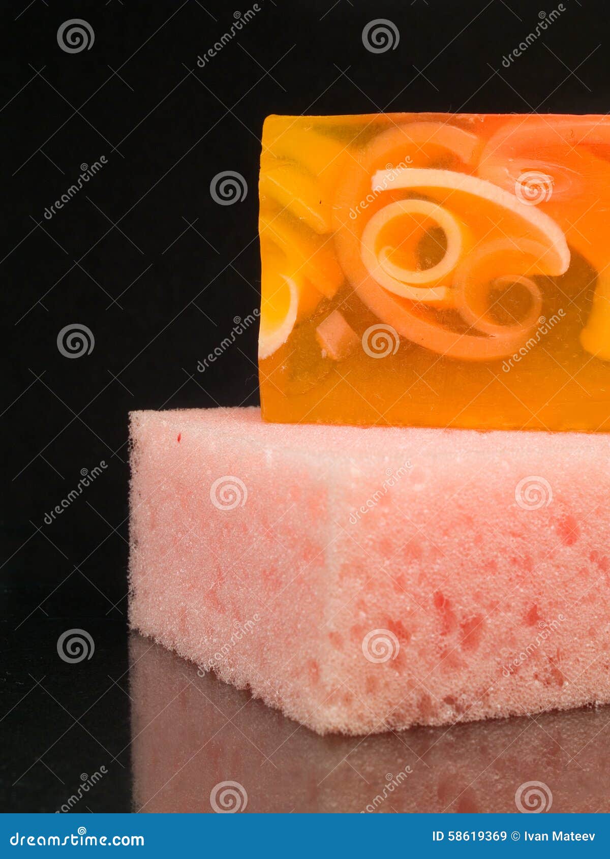 Soap and Sponge stock image. Image of accessory, toiletries - 58619369