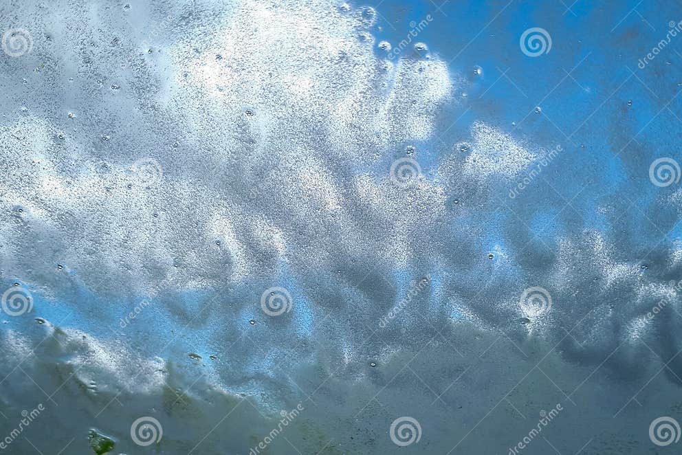 Soapy foam on the window stock image. Image of detergent - 187108597