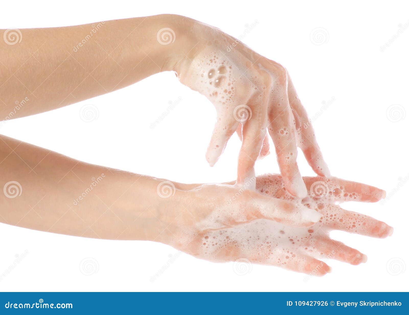 Soapy hands care clean stock photo. Image of disinfect - 109427926